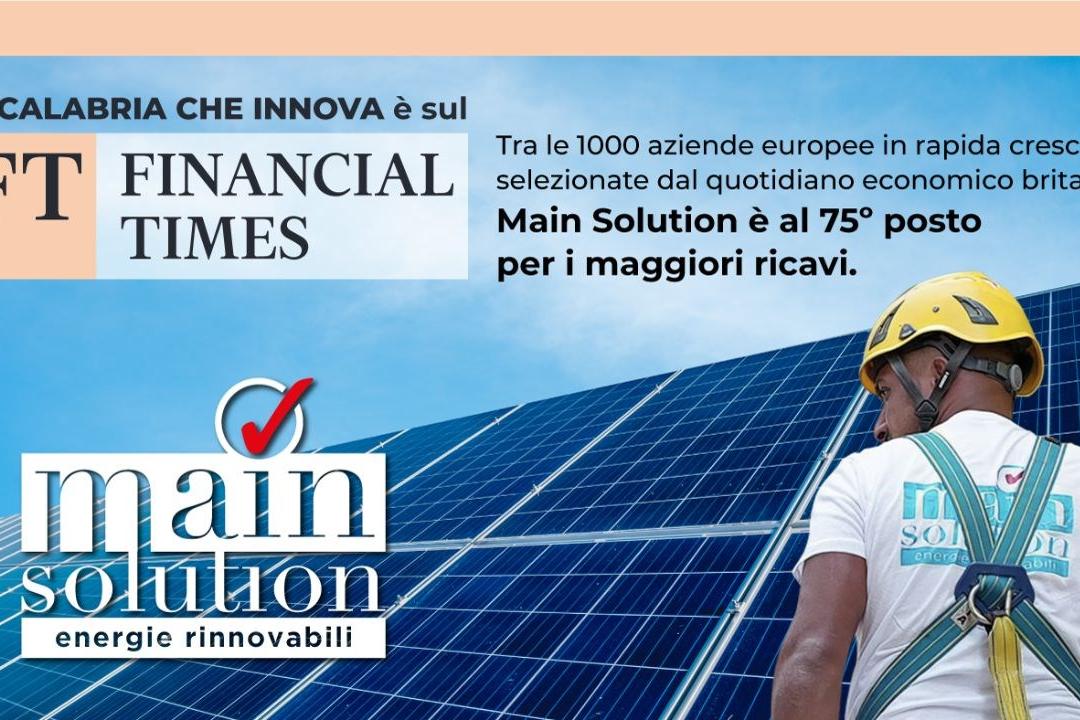 Calabria innovativa sul Financial Times: l'azienda Main Solution tra le ...