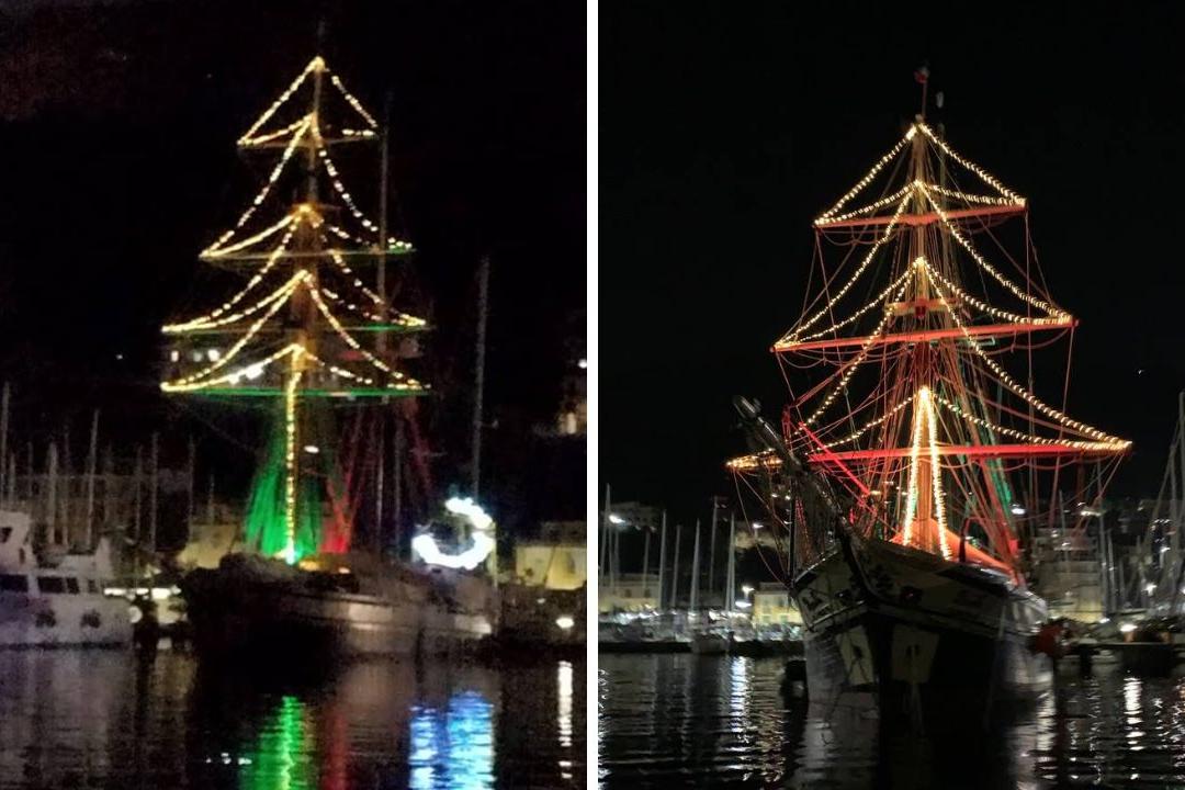 Vibo Marina, il brigantino Florette si trasforma in un originale albero ...