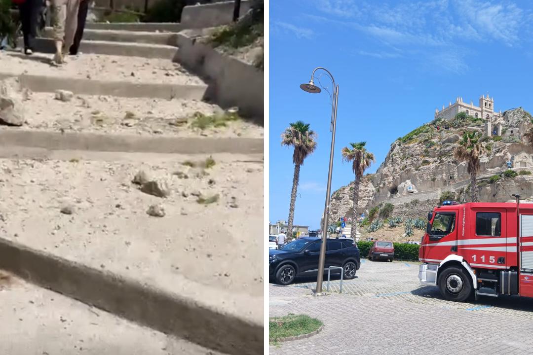 Tropea, caduta di massi tra i turisti sulla scalinata di Santa Maria ...